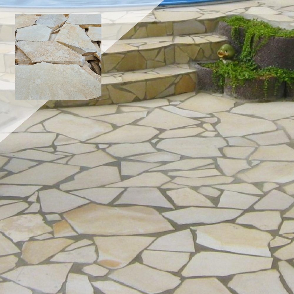 +Garden® Flagstones zwart Karistos 20-35mm P/M²